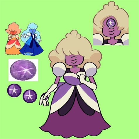 Padparadscha Sapphire Fusion Purple Star Sapphire Dibujos Fáciles