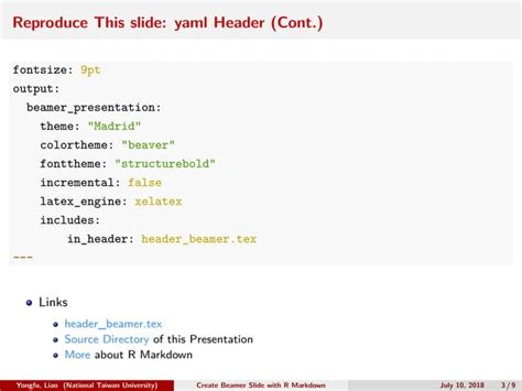 Create Beamer Slide With R Markdown Ppt