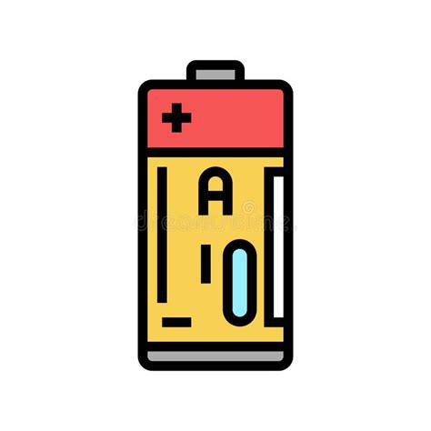 Alkaline Battery Color Icon Vector Illustration Stock Illustration Illustration Of Electric