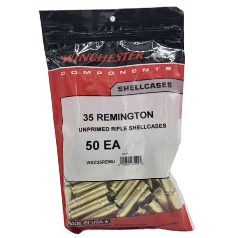 Winchester 35 Remington Brass 50 Ct Bag Raven Rocks Precision