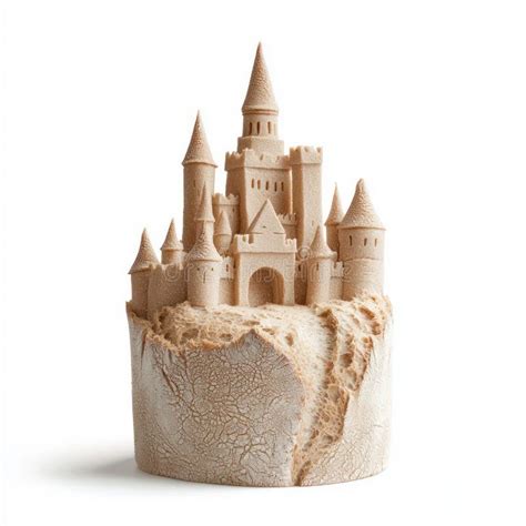Fantasy Castle Made Of Bread Isolated On White Background Stock Image Image Of Bread Detailed