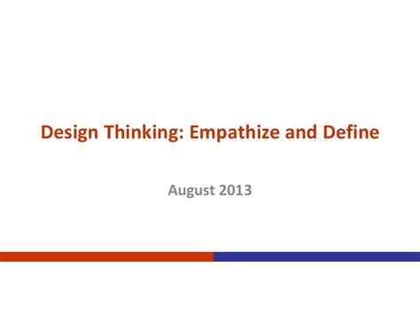 Assignment For Design Thinking Empathize And Define