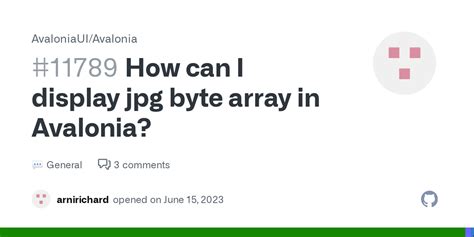 how can i display byte array in avalonia · avaloniaui avalonia