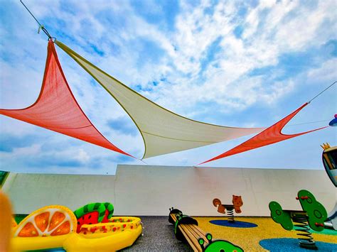 동두천경찰서 어린이집 옥상 메쉬 타프 설치 버닝애드