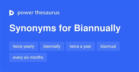 Biannually Synonyms 68 Similar Words And Phrases