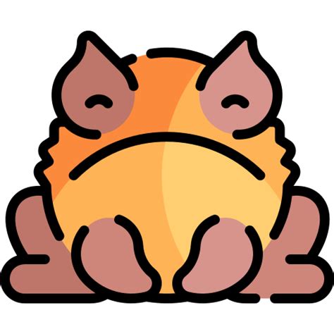 Toad Kawaii Lineal Color Icon