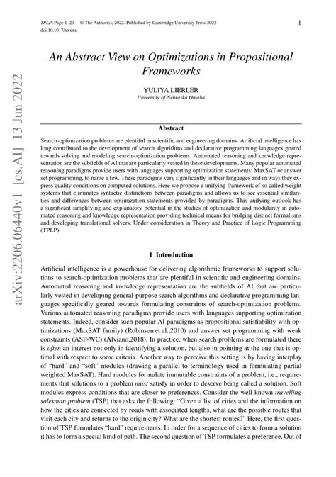 Pdf An Abstract View On Optimizations In Propositional Frameworks