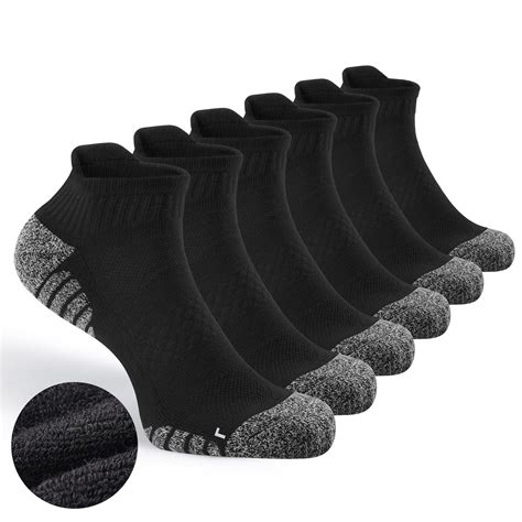 Honeysea Ankle Socks Men Womens Athletic Socks Running Socks Black