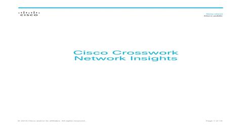Pdf Cisco Crosswork Network Insights Data Sheet · Cisco Crosswork Network Insights Is A Hosted