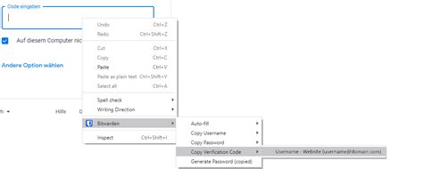 fill username password totp via context menu browser extension password manager