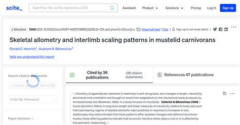 Skeletal Allometry And Interlimb Scaling Patterns In Mustelid Carnivorans