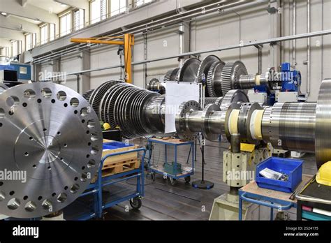 Assembling And Constructing Gas Turbines In A Modern Industrial Factory