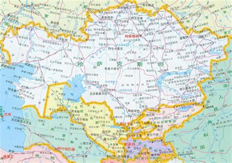 哈萨克斯坦地图 哈萨克斯坦地图高清版 哈萨克斯坦地图中文版