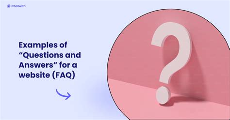 Examples Of “questions And Answers” For A Website Faq