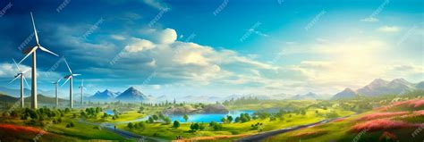 Premium Photo Renewable Energy Transition Associated With