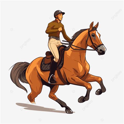 승마 벡터 스티커 클립 아트 만화 말 타는 사람 뒤에서 달리다 상표 클립 아트 Png 일러스트 및 벡터 에 대한 무료 다운로드 Pngtree