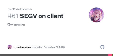 Segv On Client · Issue 61 · Dnspoddnspod Sr · Github