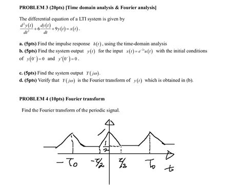 Solved Time Domain Analysis Fourier Analysis Describe By Chegg Com