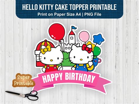 Hello Kitty Printable Cake Topper