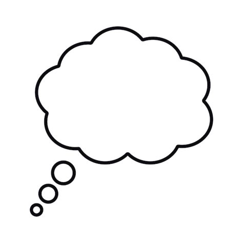 Premium Vector Cloud Of Thought Bubble Of Creative Thinking Line