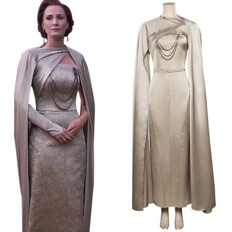 Star Wars Andor Season 1 Mon Mothma Cosplay Costume Cloak Outfits Hall