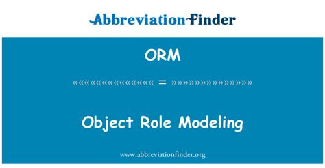 orm definición objeto papel modelado object role modeling
