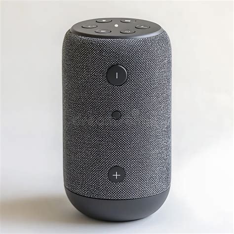 Compact Modern Bluetooth Speaker With Top Buttons And Soft Fabric Cover Stock Image Image Of