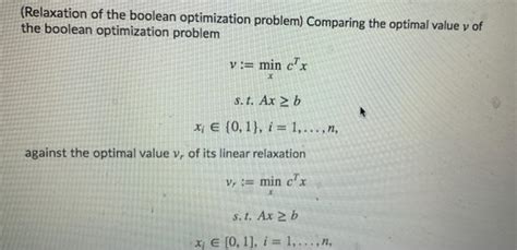 solved relaxation of the boolean optimization problem