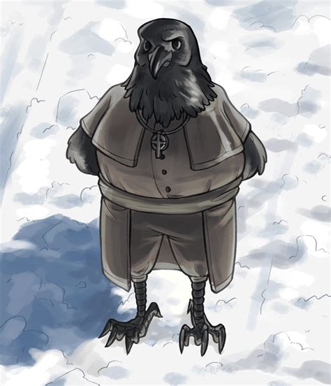 Kenku Cleric Character Design Smirking Raven