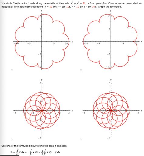Solved If A Circle C With Radius Rolls Along The Outside Chegg Com
