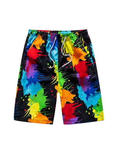 Fuzoiu Colorful Outer Space Print Mens Swim Trunksmens Bathing Suitmens Swim Trunks With
