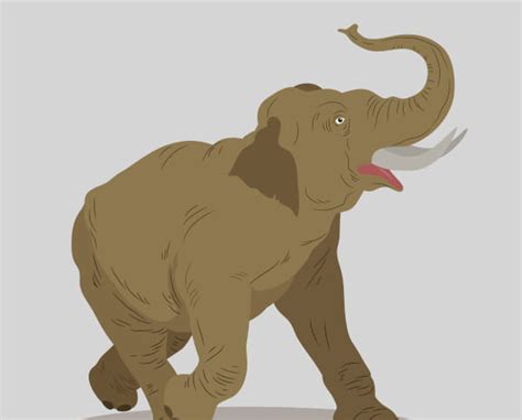 코끼리 아이콘 동적 Handdrawn 스케치 복고풍 디자인 Ai Eps Uidownload