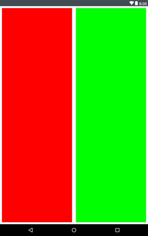 Android Constraintlayout Spead Horizontally With Weight 1 Ratio Vertically Stack Overflow