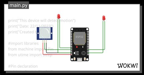 Motion Detection Device Copy Wokwi Esp32 Stm32 Arduino Simulator