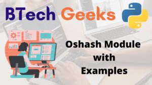 Oshash Python Oshash Module With Examples BTech Geeks