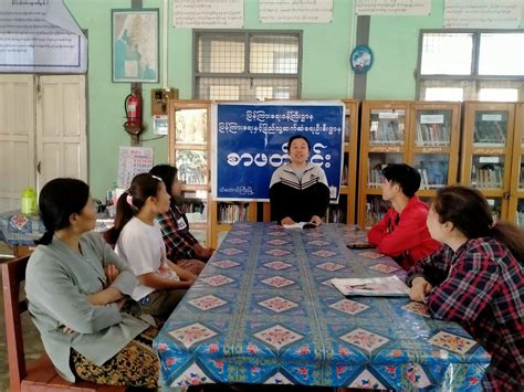 သံတောင်ကြီးမြို့နယ် Community Centreခန်းမတွင် Book Club Youth Club များ စာဖတ်ဝိုင်းပြုလုပ