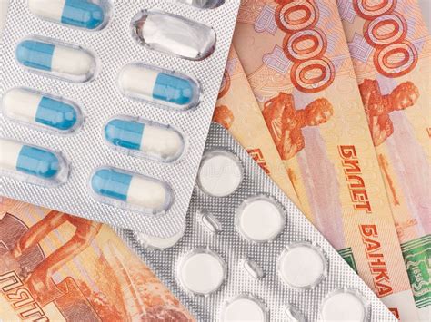 Money And Pills There Is Not Enough Money For Treatment Stock Image