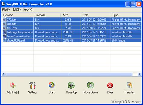 how to singly or batch convert emf wmf rtf web page to pdf verydoc