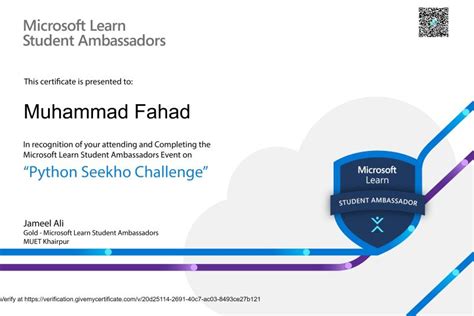 Completion Of Learn Python Challenge Muhammad Fahad Posted On The