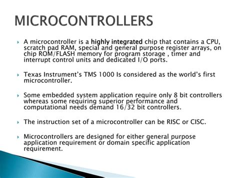 Sybsc It Sem Iv Embedded Systems Unit I Core Of Embedded Systems Pptx