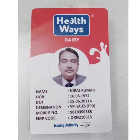 White Rectangular Plastic Identification Cards Digital Printing At