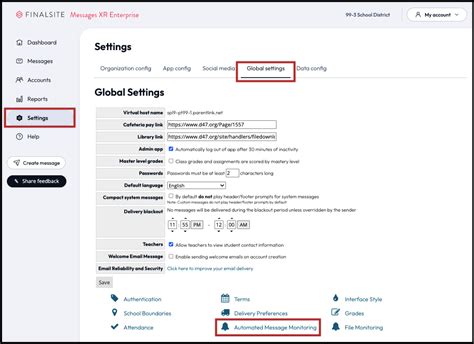 Configure Notifications For Automated Messages Messages Xr Enterprise