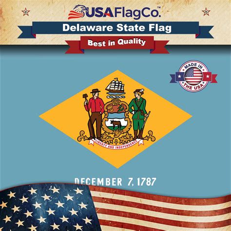 Delaware State Flag Made In Usa Heavy Duty Nylon Usa Flag Co
