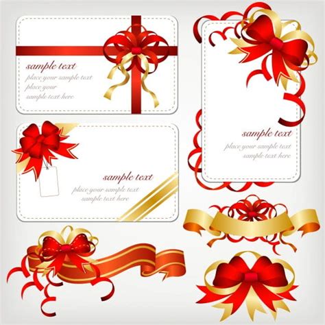 카드와 리본 컬렉션 Eps Uidownload