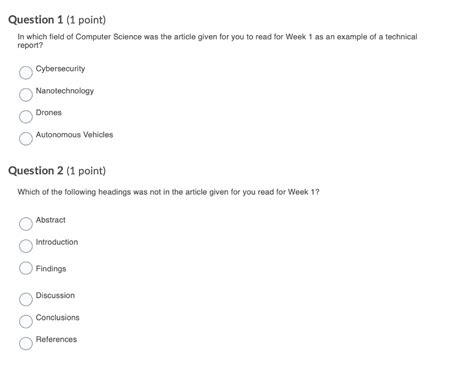 question 1 1 point in which field of computer