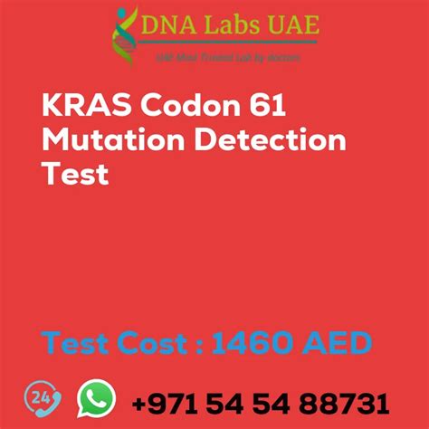 Kras Codon 61 Mutation Detection Test Cost Dna Labs Uae