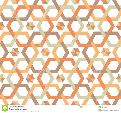 Overlapping Hexagons Seamless Pattern Stock Vector Illustration Of