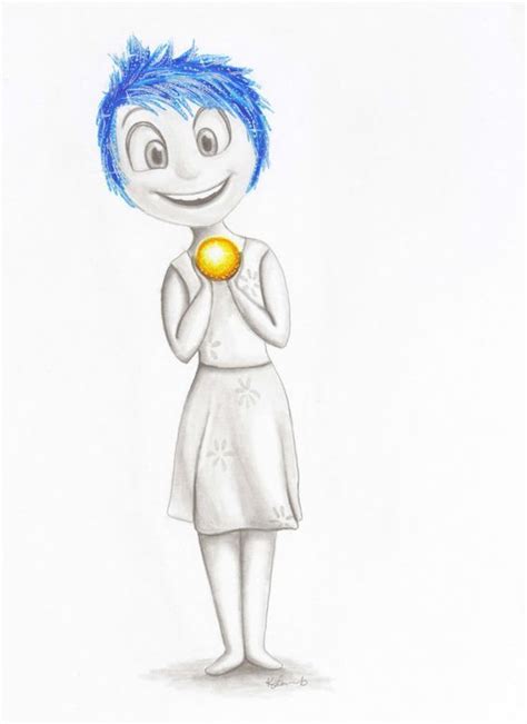 Joy From Inside Out Movie Color Drawing Disney Character Drawings Disney Art Drawings