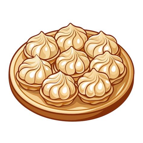 Dumplings Food Vector Design Art Layout Premium Ai Generated Vector