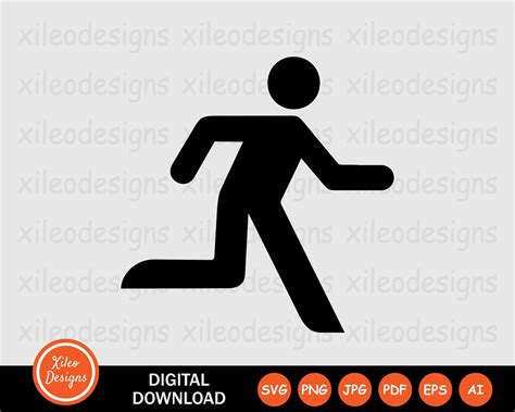 Man Running Svg Sprinting Stick Figure Run Sprint Jog Jogging Etsy